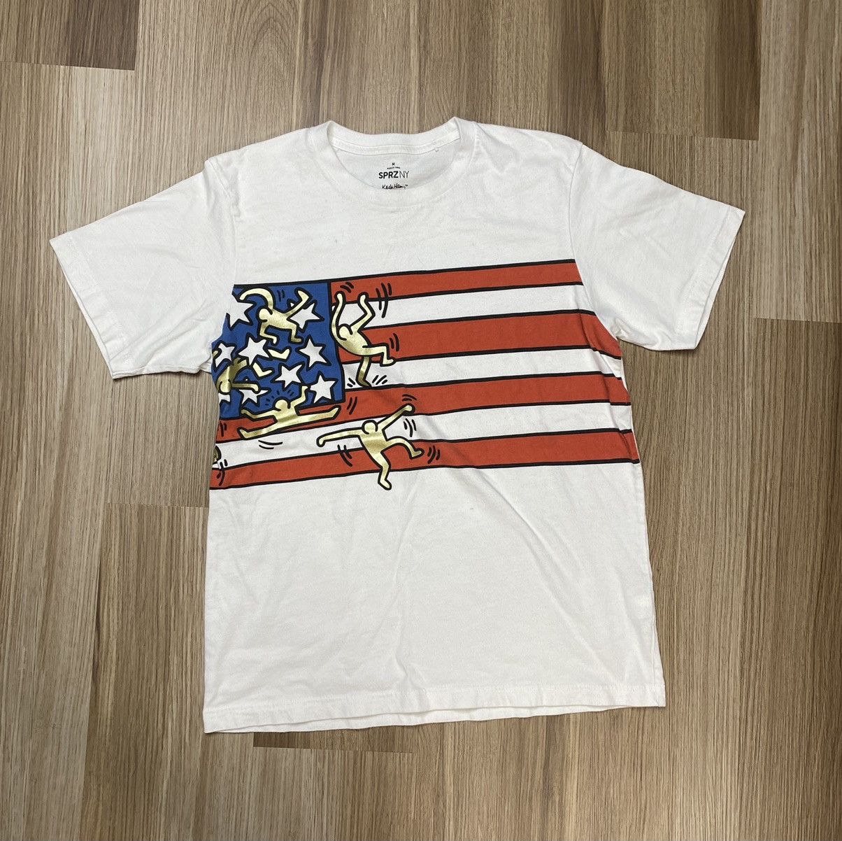 Uniqlo SPRZ NY Keith Haring American Flag Uniqlo Graphic Dancing | Grailed