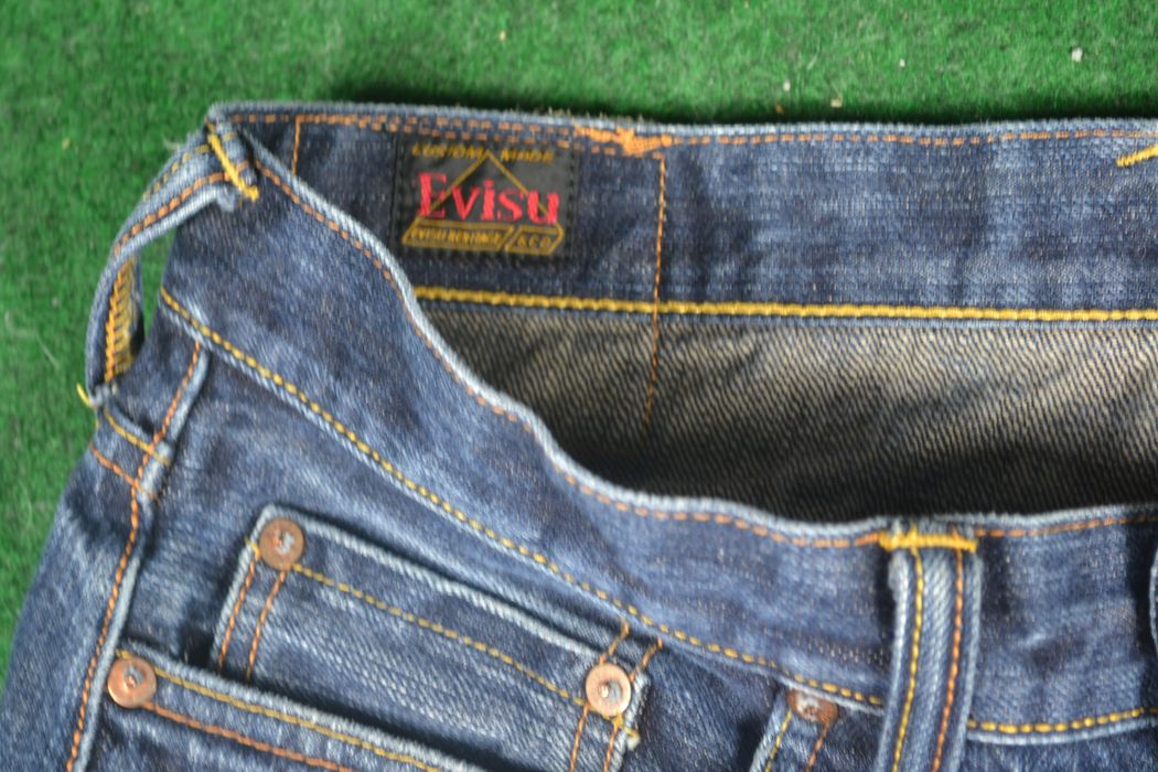 Evisu Evisu Selvedge Raw Japanese Denim Green Buddha Jeans 90s | Grailed