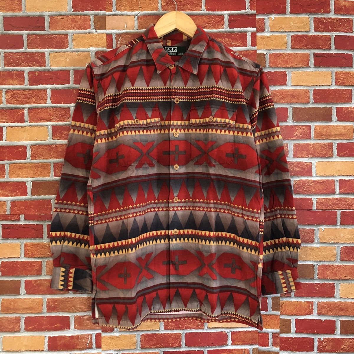 Polo Ralph Lauren × Vintage Vintage Polo Ralph Lauren Aztec Navajo Flannel Shirt | Grailed