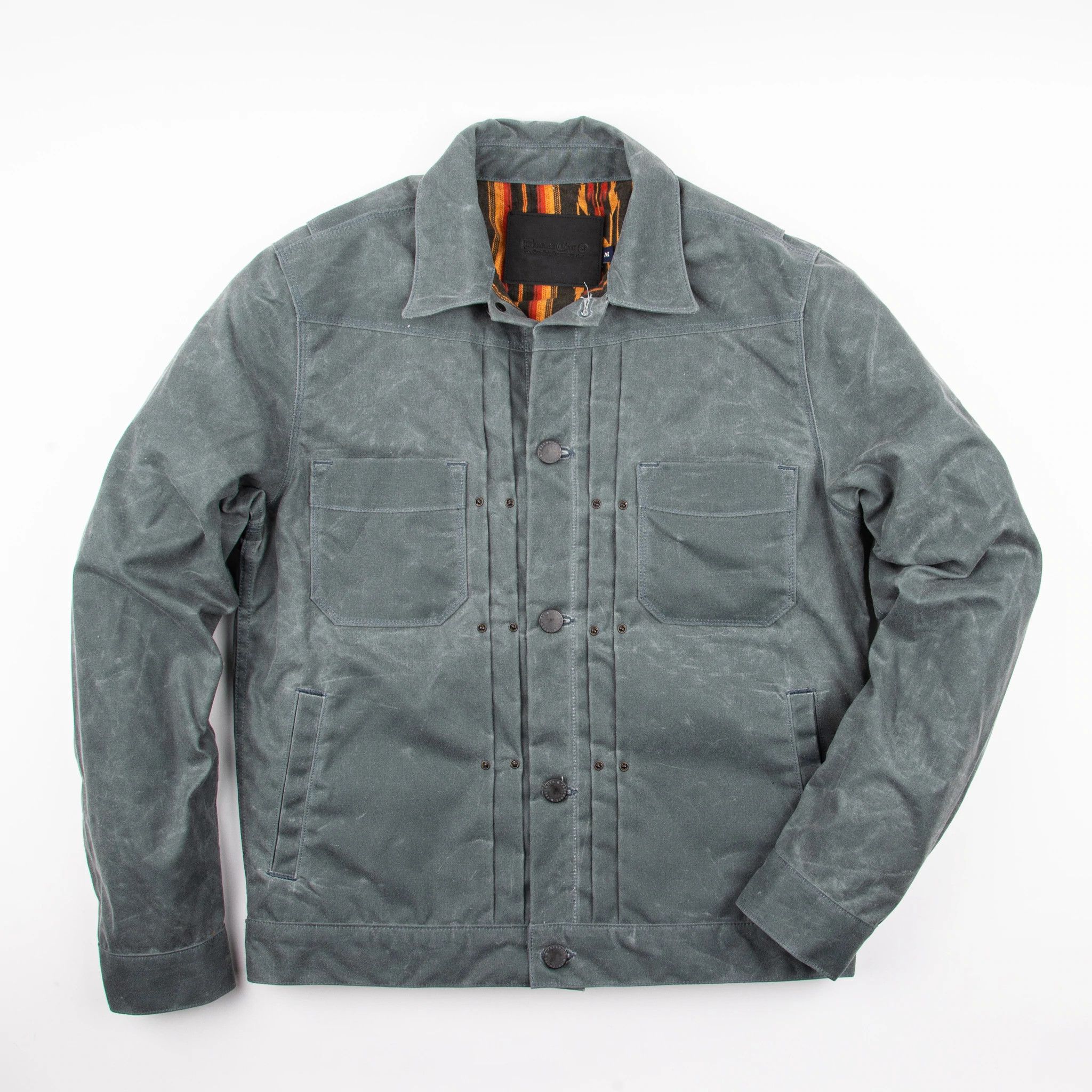 Freenote Freenote Cloth Riders Jacket Waxed Canvas Charcoal | Grailed