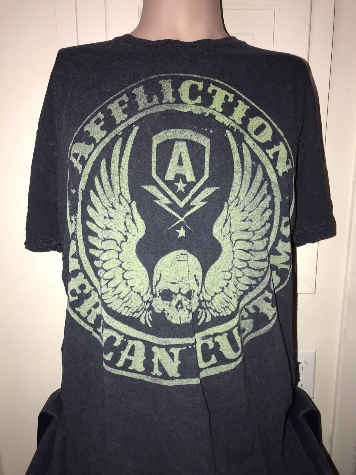 Affliction Affliction American Customs Green Flag Shirt | Grailed