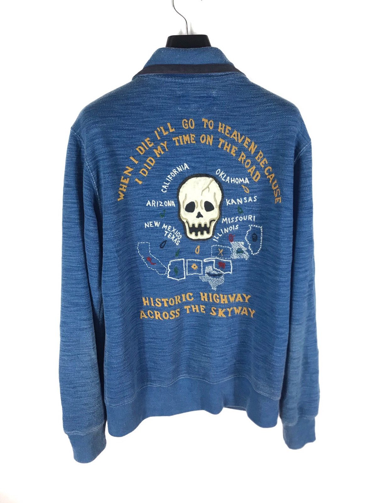 Avirex AVIREX SKULL EMBROIDERY BLOUSON JACKET | Grailed