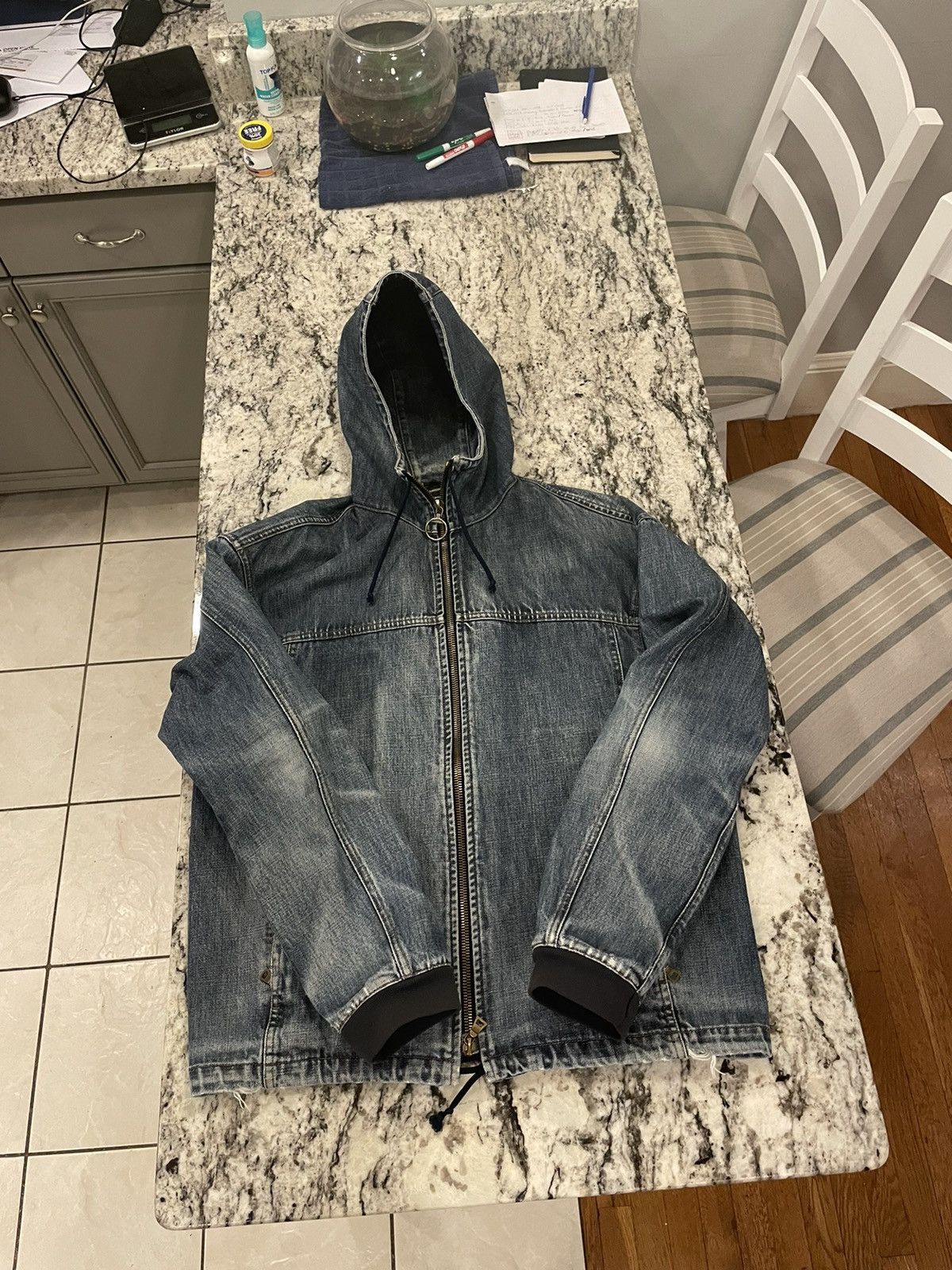Prada Prada Balaclava Hooded Denim Jacket | Grailed
