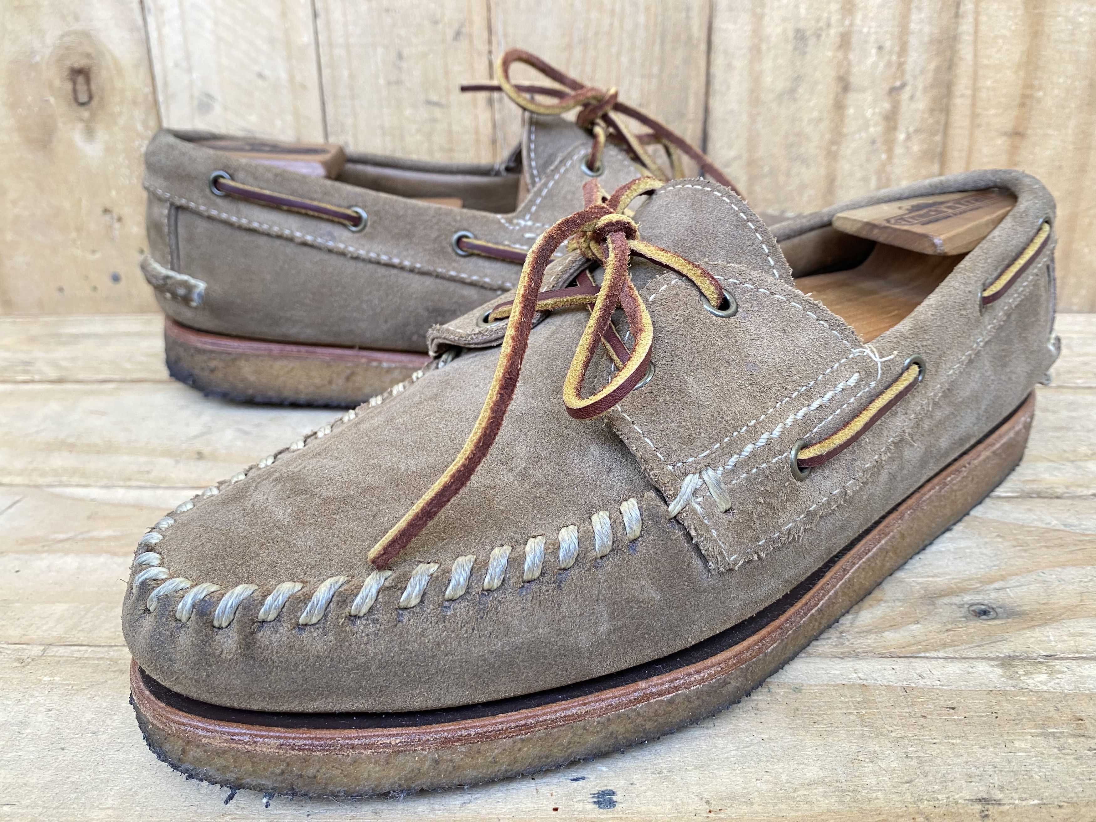 Red Wing RED WING 9158 HANDSEWN BOAT OXFORD CAMEL MULESKINNER | Grailed