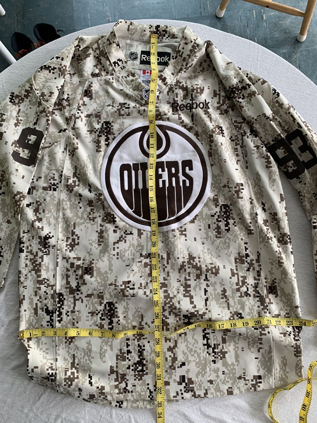 Edwin Edmonton Oilers Reebok NHL Camouflage RARE Jersey | Grailed