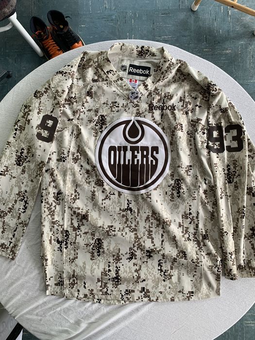 Edwin Edmonton Oilers Reebok NHL Camouflage RARE Jersey | Grailed