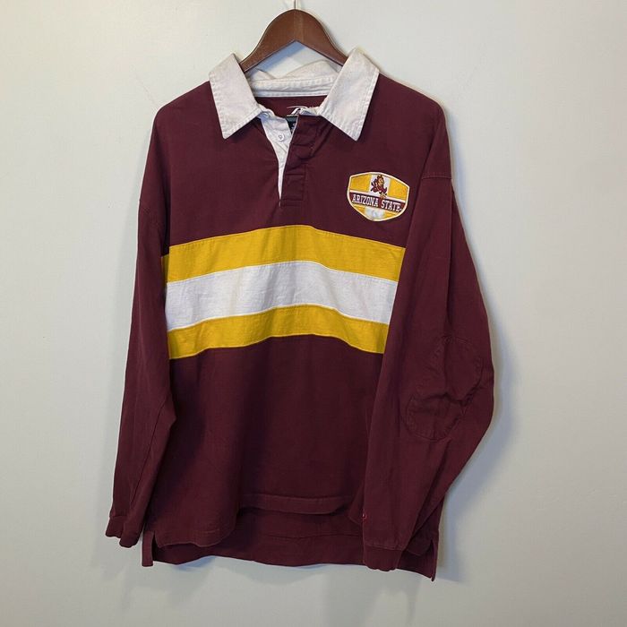 Vintage VTG Arizona State Sun Devils Sparky Long Sleeve Rugby Shirt ...