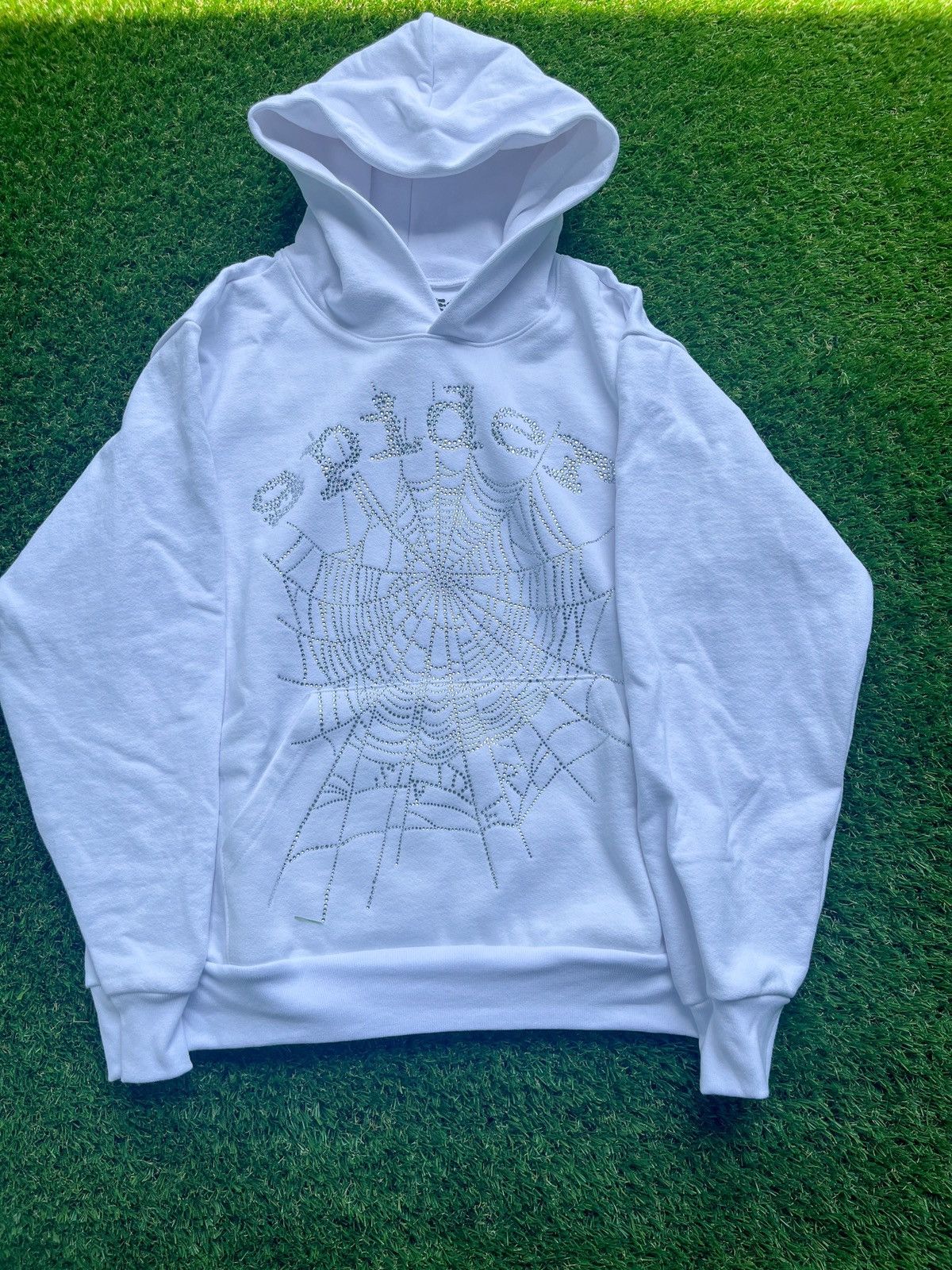 Sp5der Spider Og Rhinestone Hoodie | Grailed