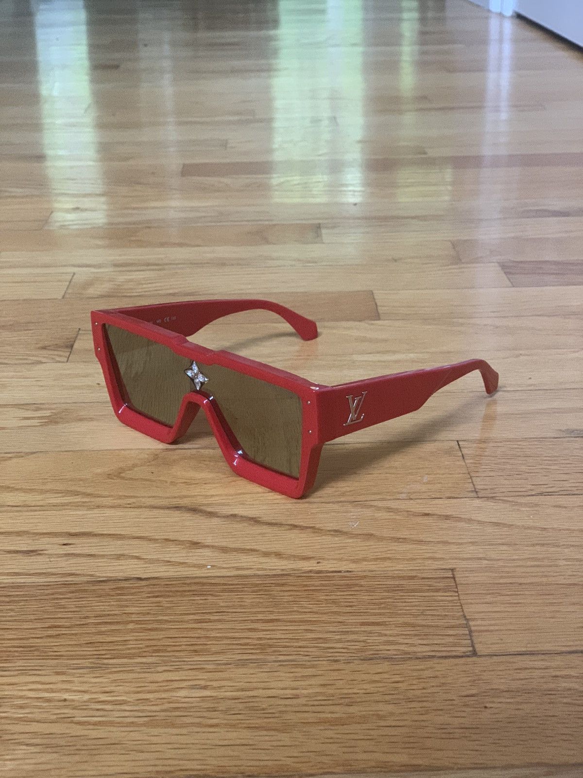 Louis Vuitton Red Cyclone Shield Sunglasses | Grailed