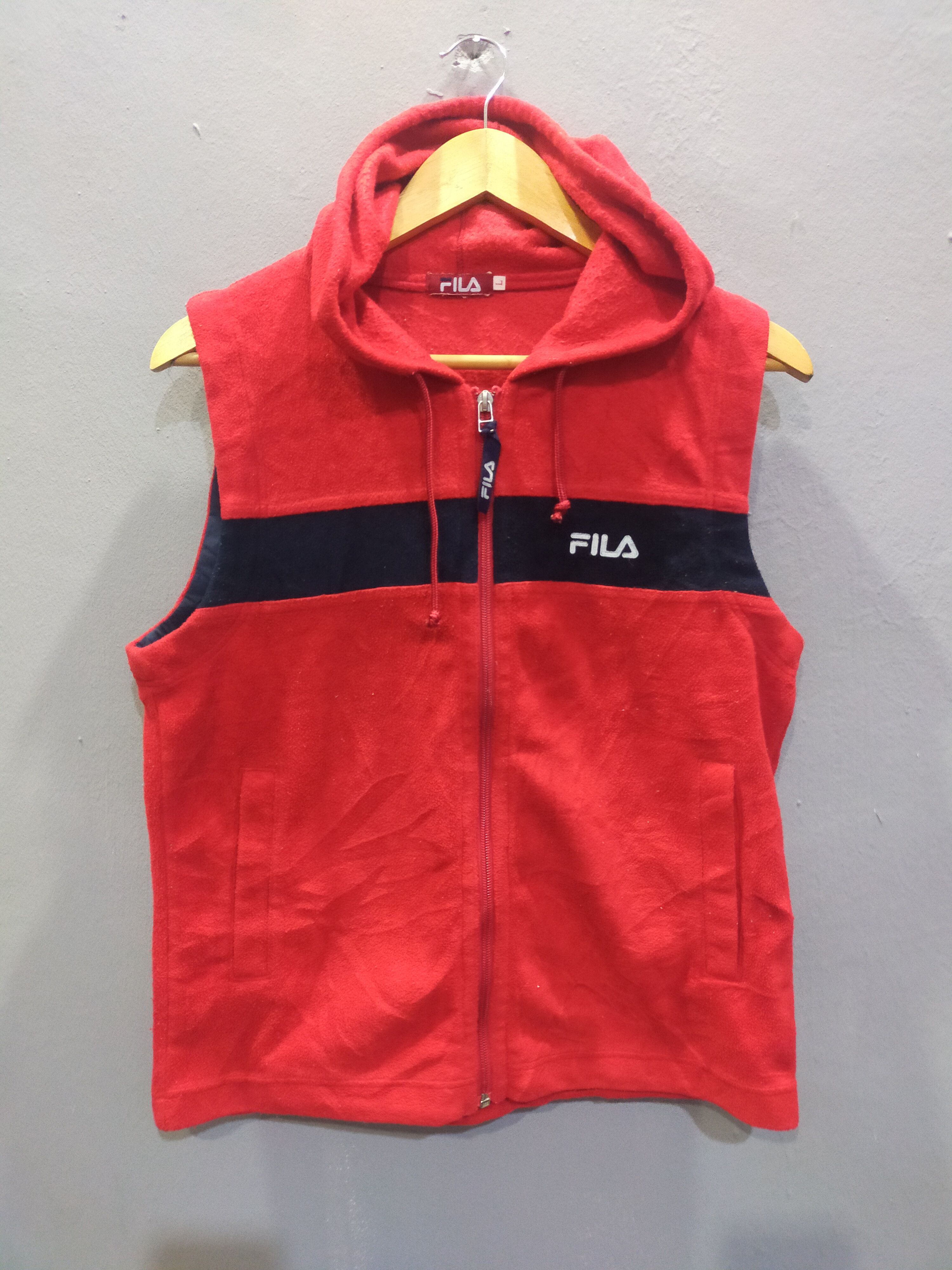 Fila sleeveless hoodie store