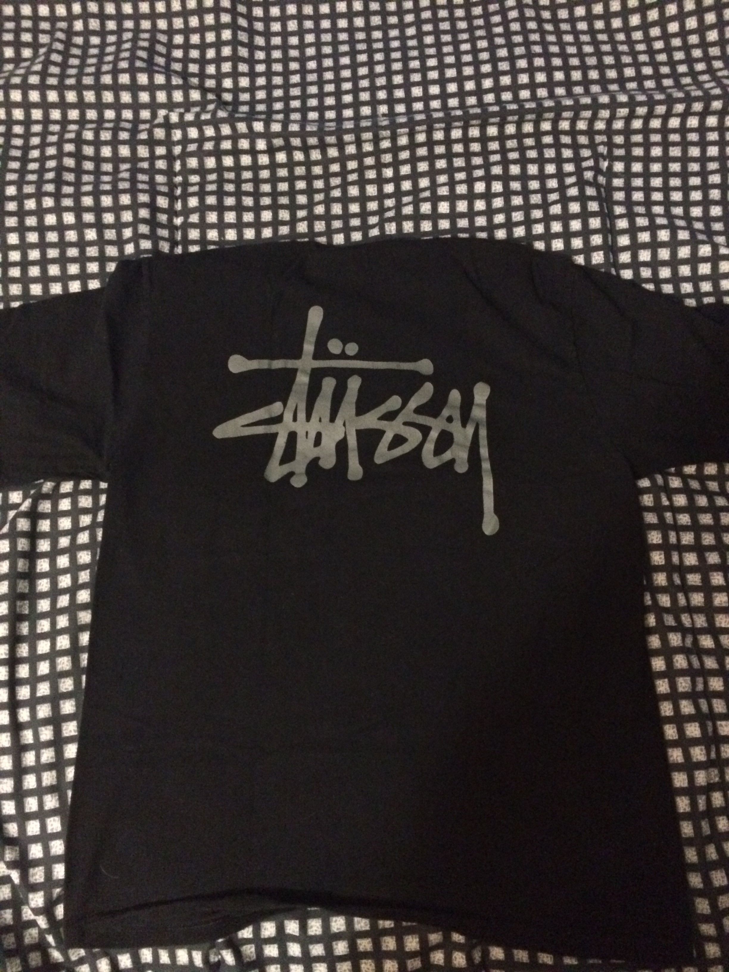 Stussy Stussy all black (with grey letters) | Grailed