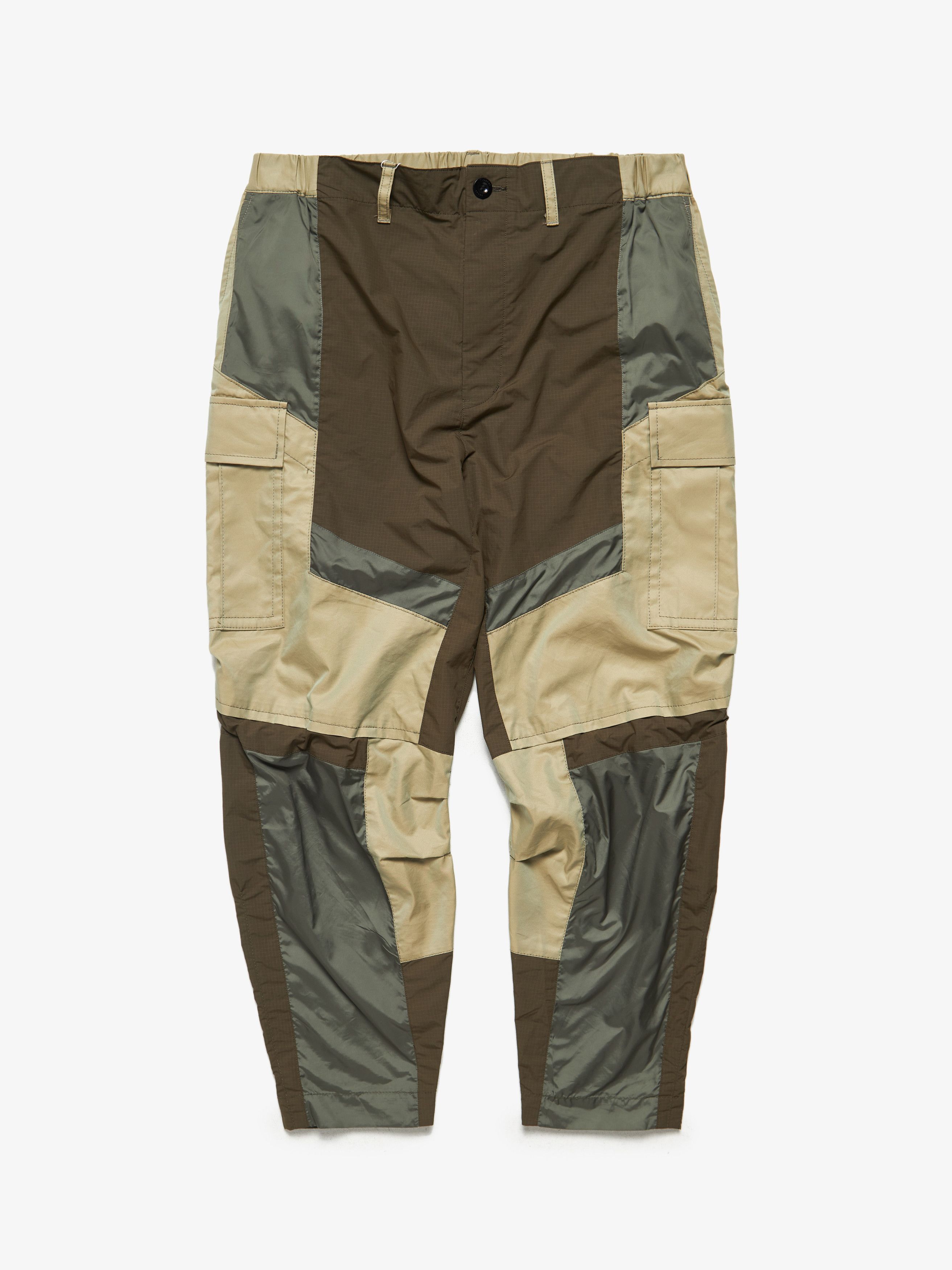 Sacai Colorblock Khaki Cargo Pants | Grailed