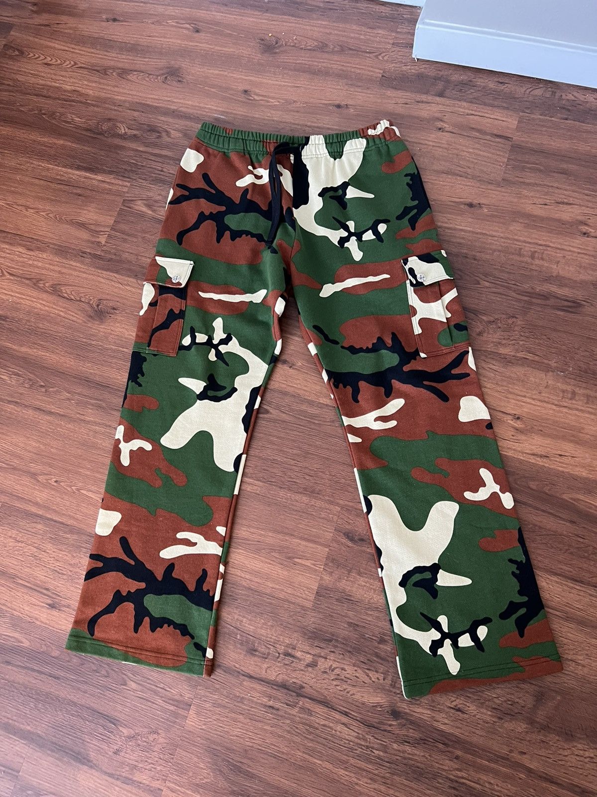 Chrome Hearts Matty Boy Camo Caution Sweatpants | Grailed