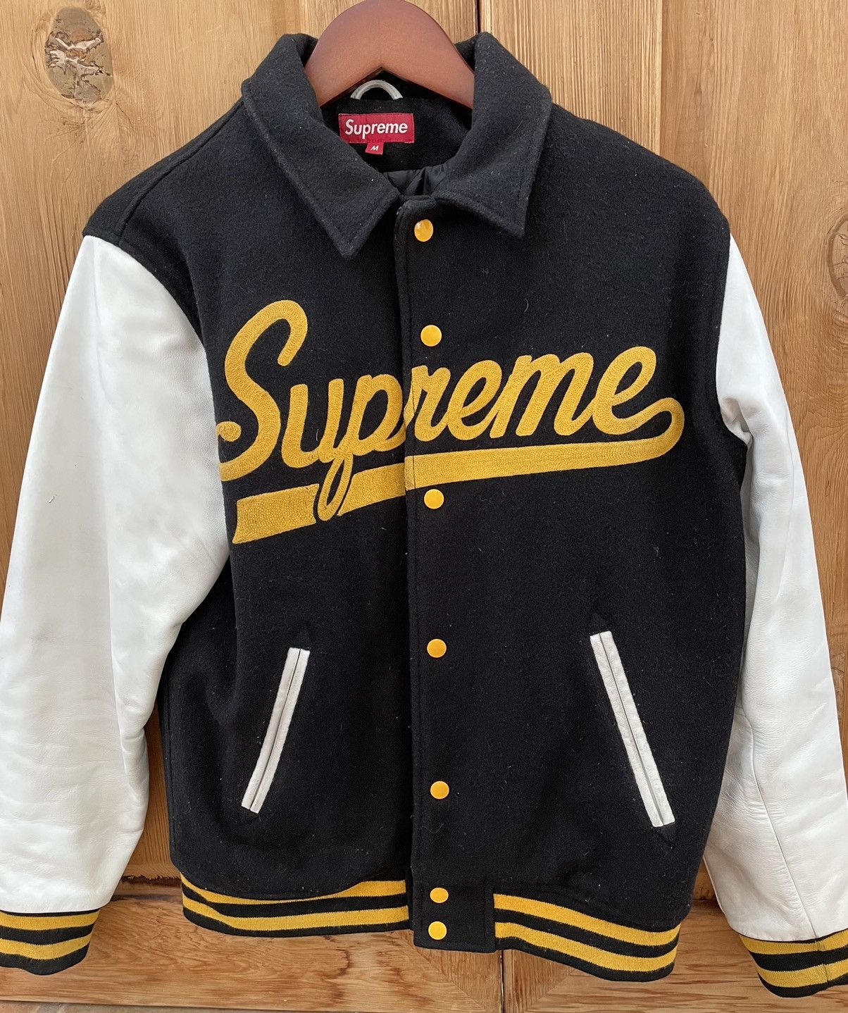 Supreme Supreme Sacred Heart Warriors Varsity Jacket | Grailed