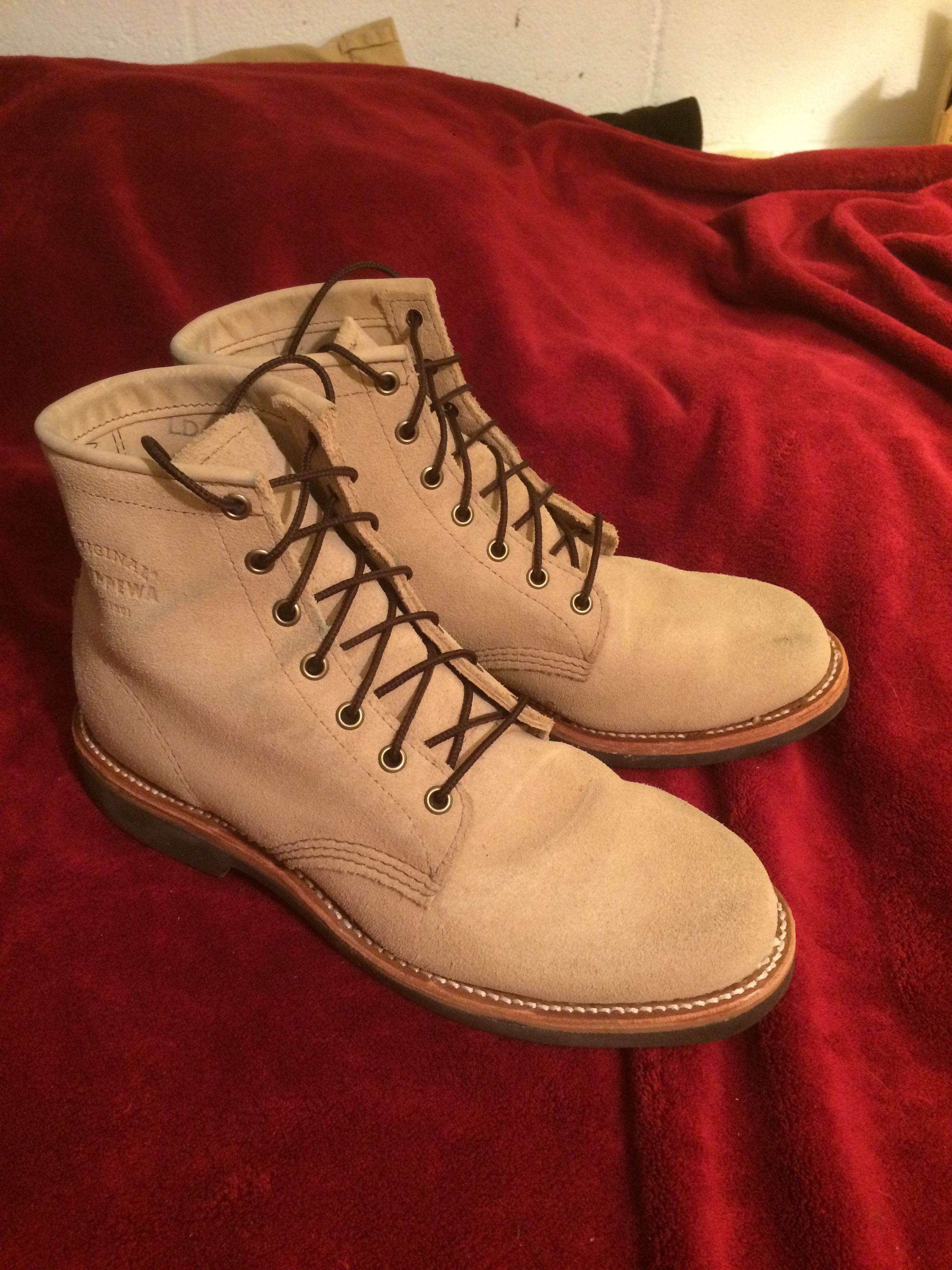Chippewa Sand suede service boots 9D | Grailed