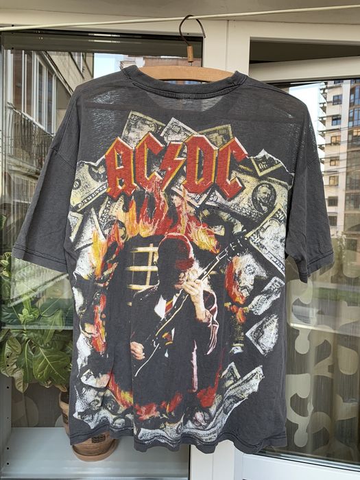 Vintage Vintage 90s’ AC/DC Over Print T Shirt like Metallica | Grailed