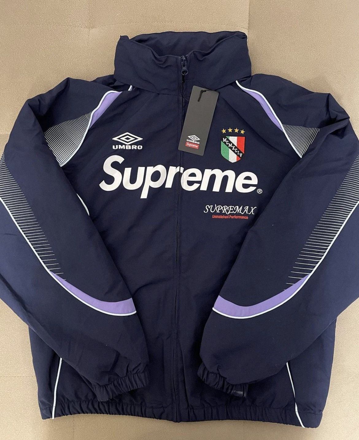 Supreme × Umbro Supreme Umbro Track Jacket Navy Medium | Grailed