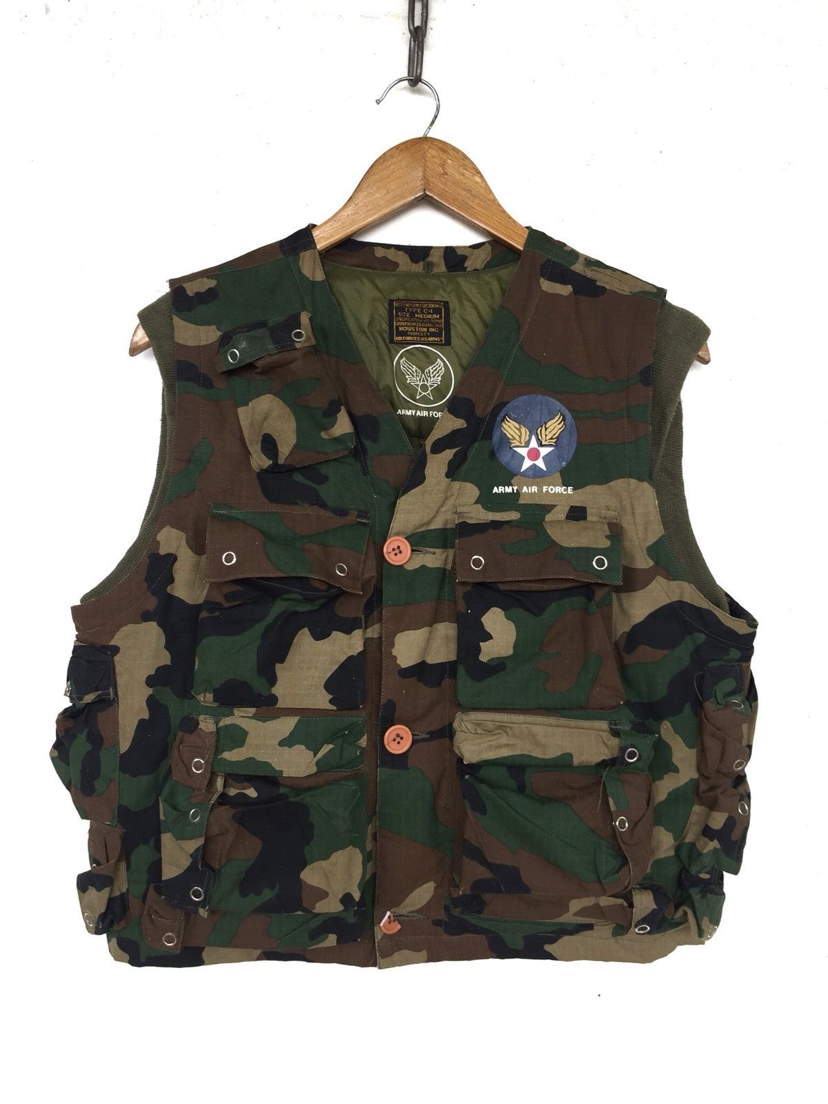 Us Air Force Type c-1 us Air Force Tactical Camo Jacket Button 21:5x21 ...