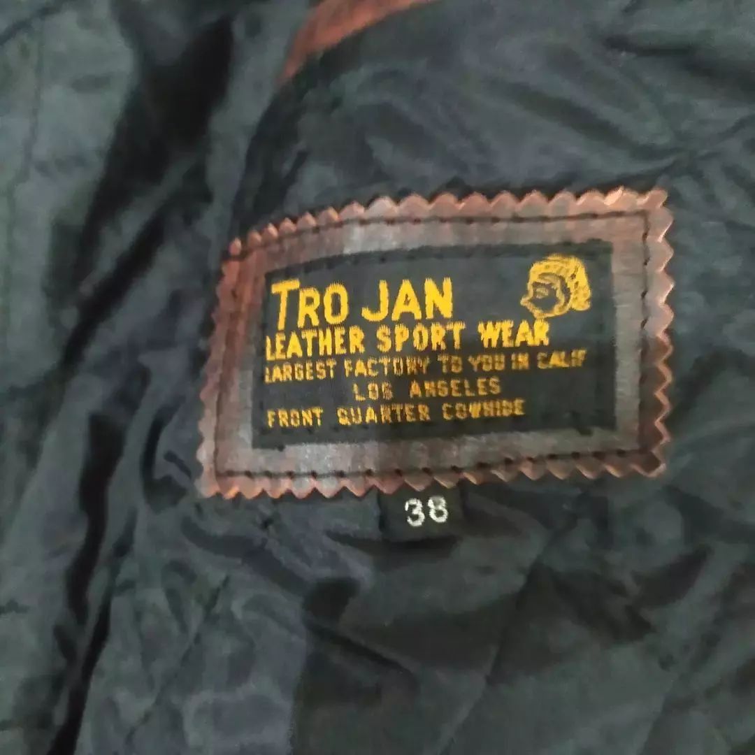 Vintage TROJAN LEATHER SPORT WEAR DOUBLE RIDER DPOCKET JACKET | Grailed