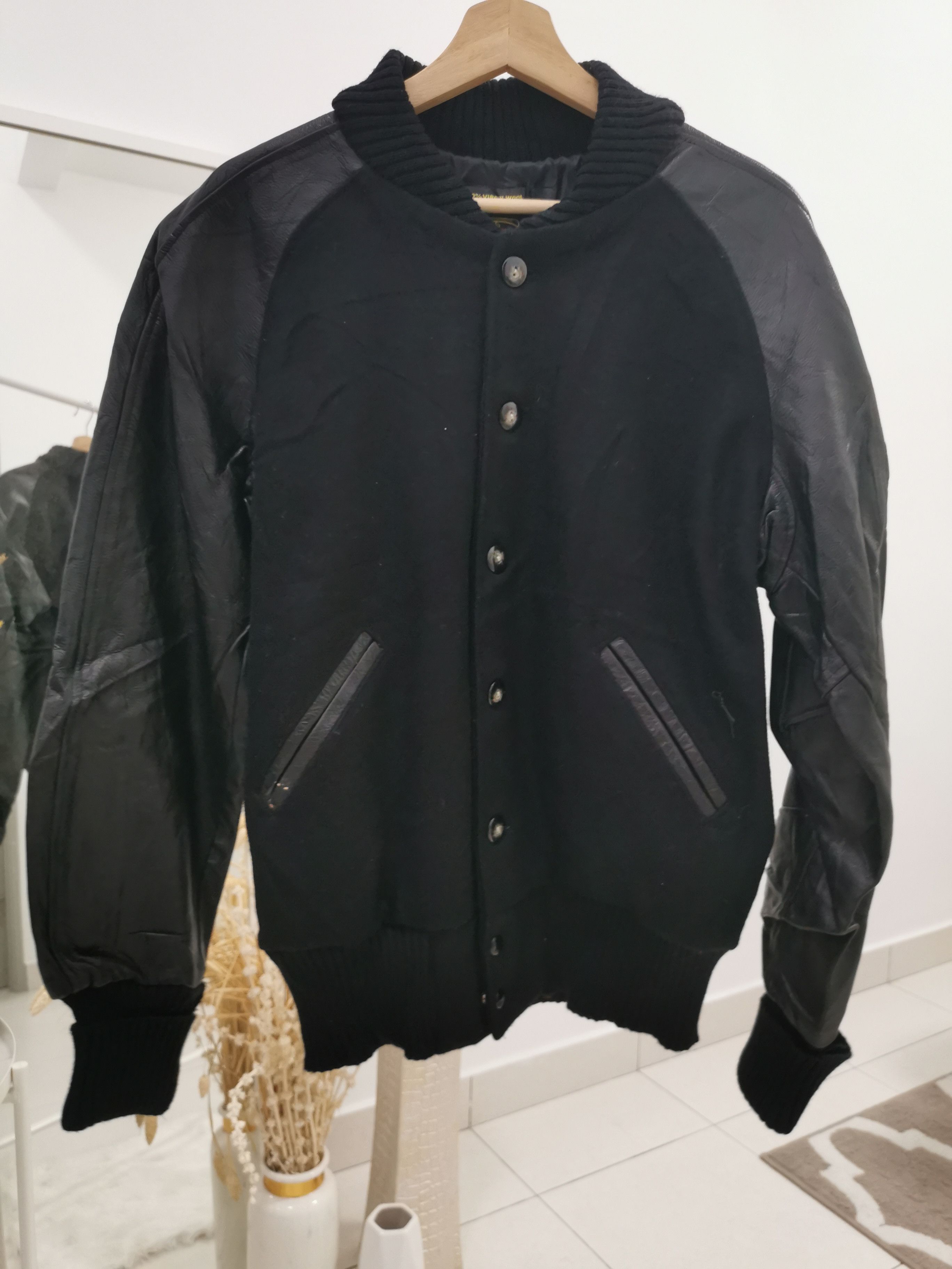 Skookum Vintage Skookum Wool Varsity Leather Jacket | Grailed