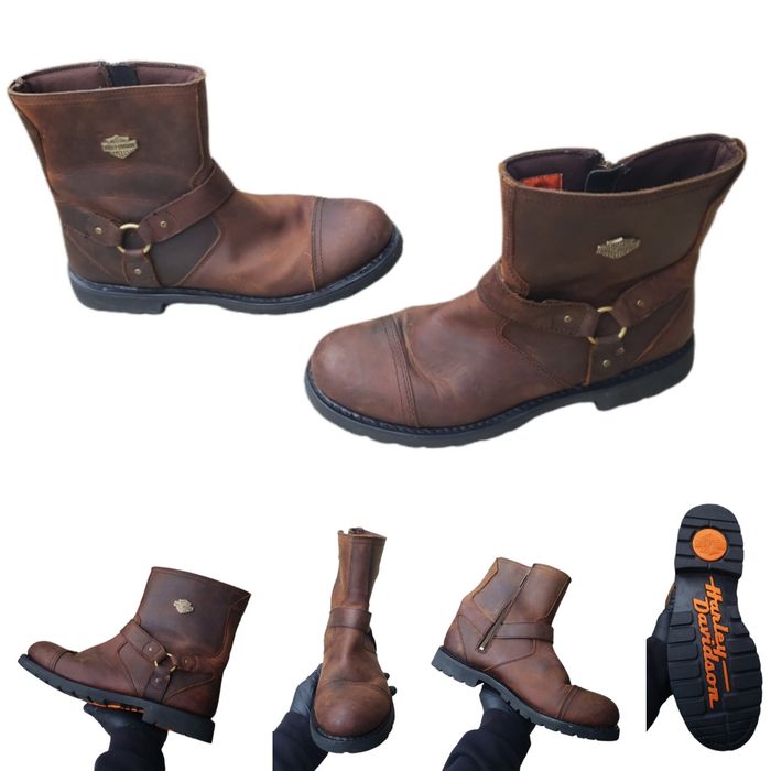 Harley Davidson Harley Davidson Motorcycle Riding Boots Brown Leather ...