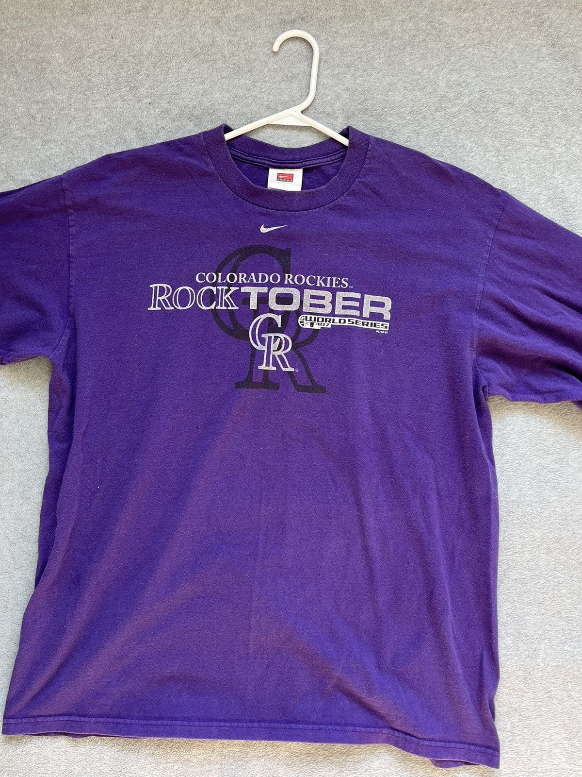MLB × Nike Nike Colorado Rockies Rocktober World Series longsleeve tee ...