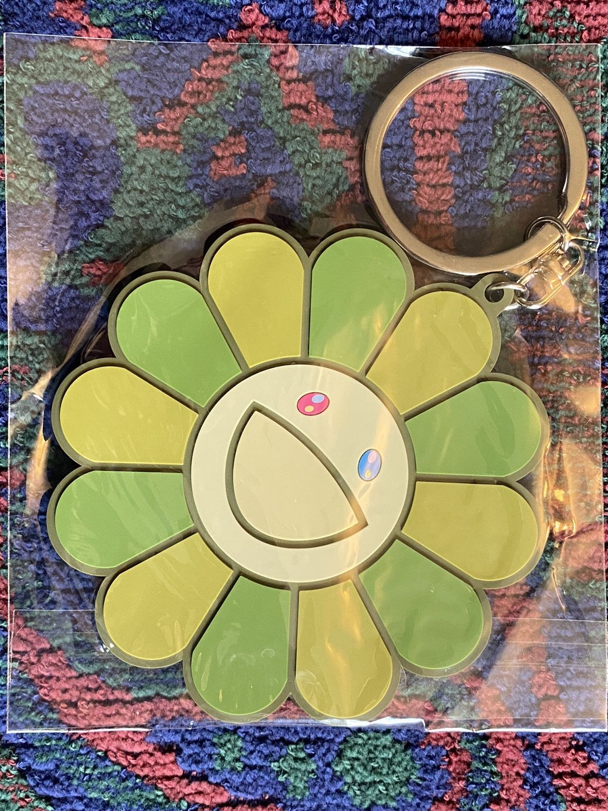 Takashi Murakami Takeshi Murakami Rubber Green Flower Keychain Limited ...