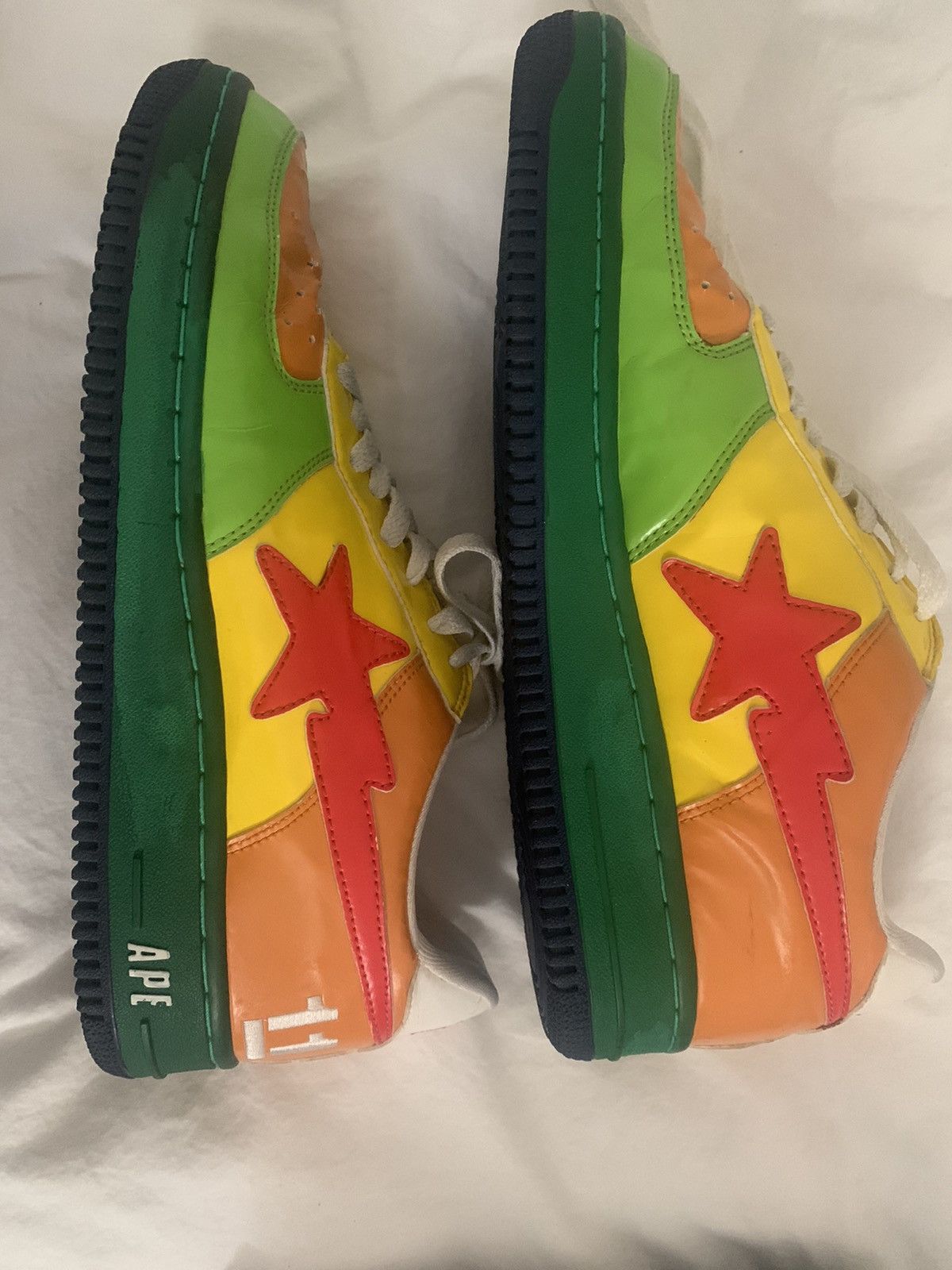 Bape Rainbow Bapesta shoes | Grailed