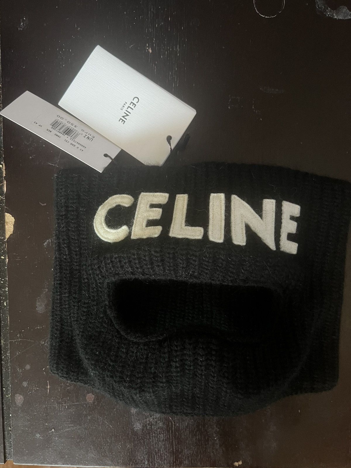 Celine 2021 FW Celine Wool Embroidered Mask | Grailed