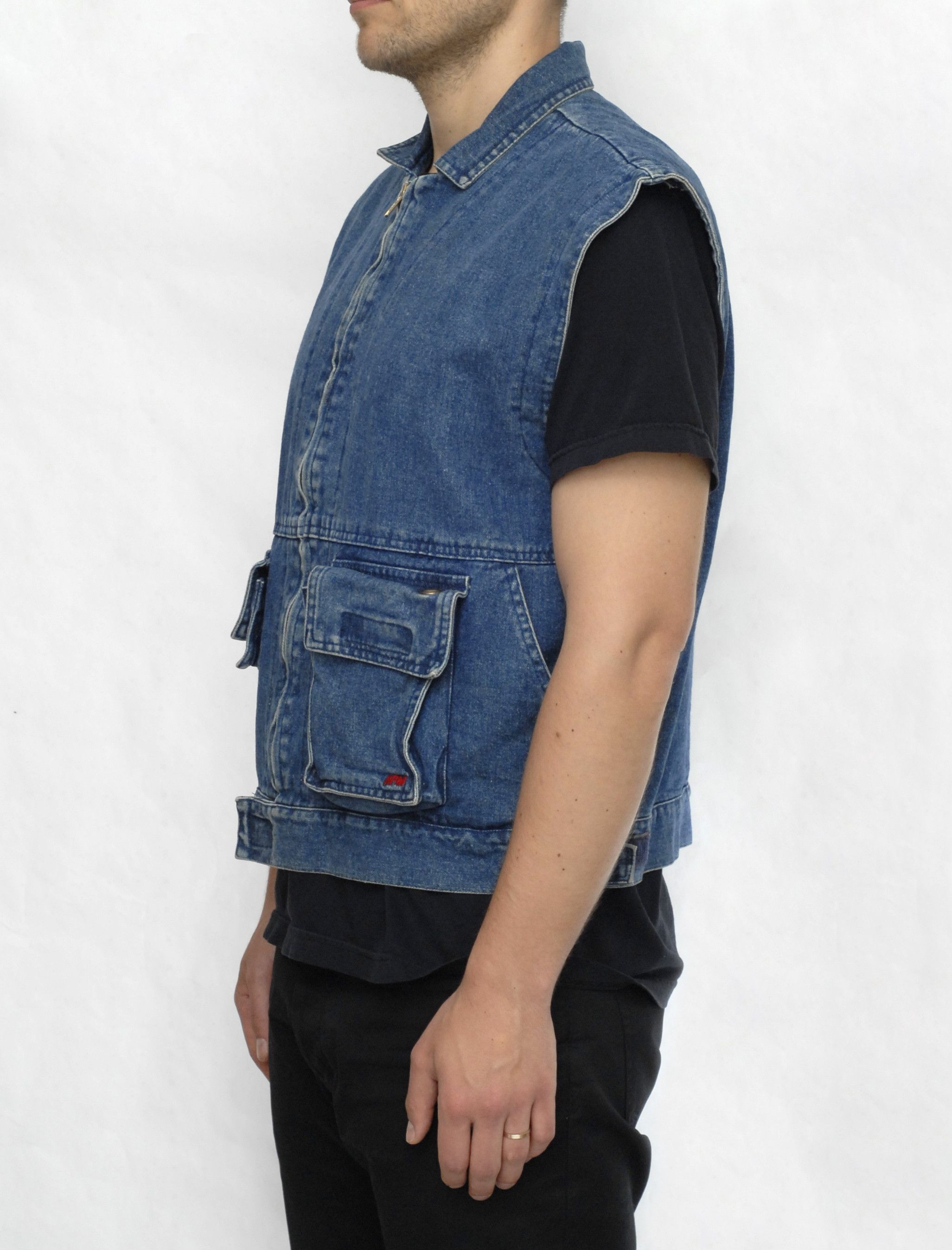Vintage Vintage "RPM SoundMan Jacket" Denim walkman vest | Grailed