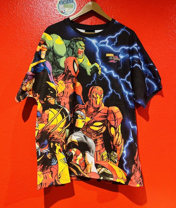 Vintage Marvel Vs Capcom 2 Mega Print Rare Spider-man Magento venom ...