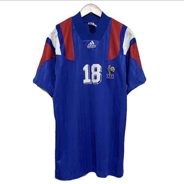 Adidas VINTAGE ERIC CANTONA FRANCE 92-94 ADIDAS JERSEY | Grailed