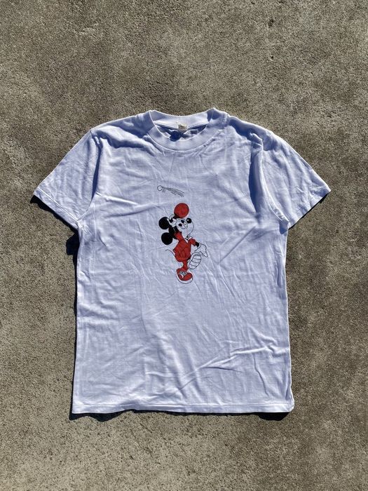 Vintage 80s Single Stitch Mickey Mouse Bootleg T-Shirt | Grailed