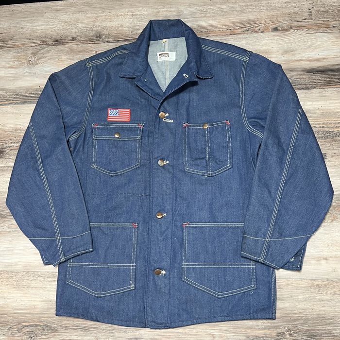 Vintage 70s Vintage Montgomery Ward DENIM CHORE COAT Jean Jacket | Grailed