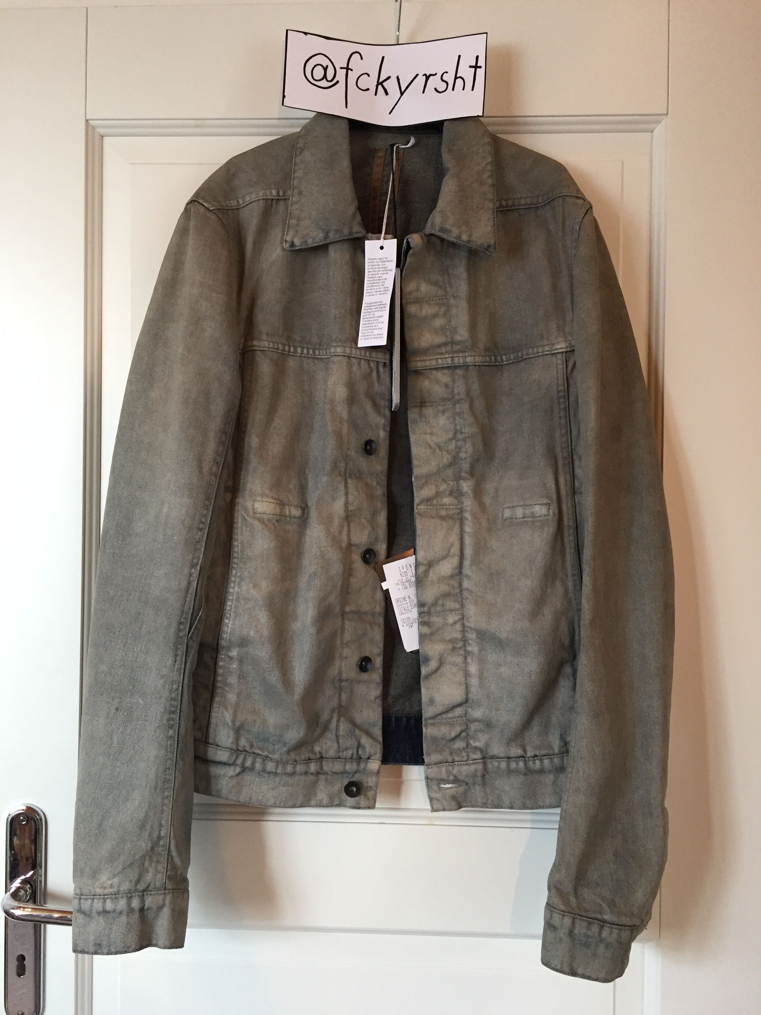 Rick Owens × Rick Owens Drkshdw Slave Denim Jacket, new & unworn | Grailed