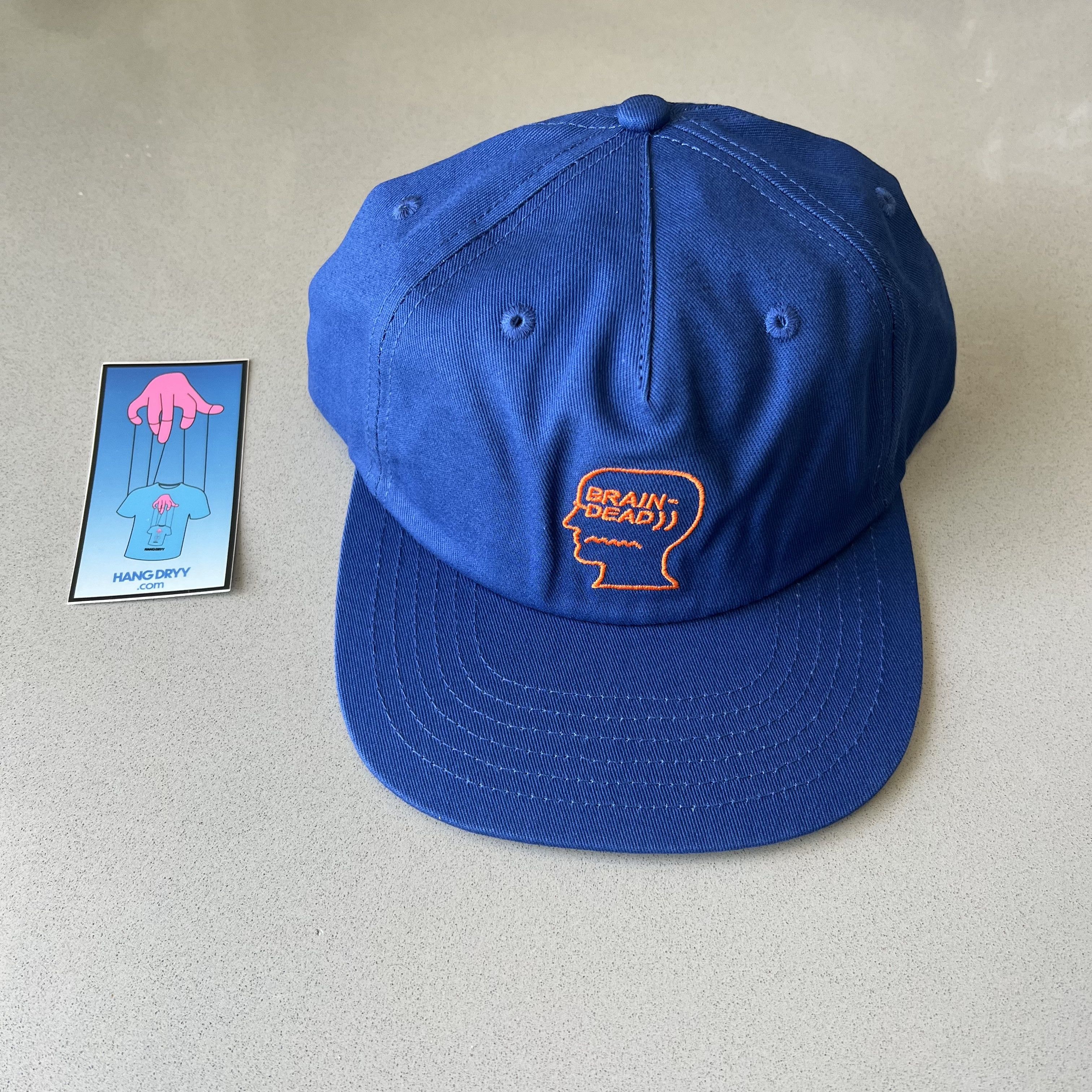 Brain Dead EXCLUSIVE 5 PANEL TWILL LOGO HEAD HAT | Grailed