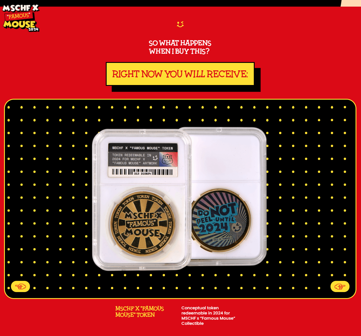 Disney × Mickey Mouse MSCHF x Famous Mouse Extremely Rare 2024 Token ...