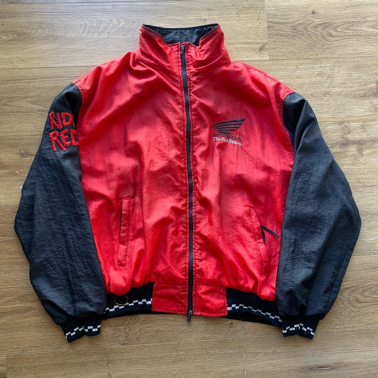 Honda × Vintage Vintage 1980/90s Honda Ride Red Racing Jacket | Grailed