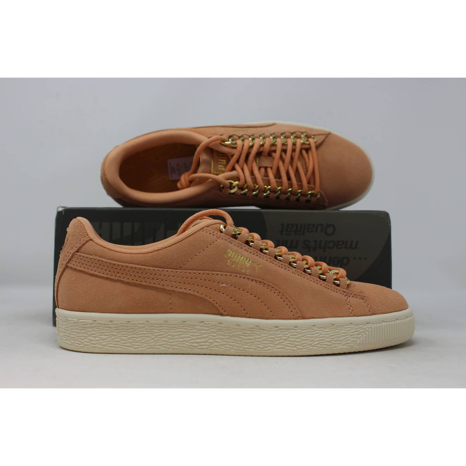 Puma Suede Classic x Chain Dusty Coral-Puma Team Gold 367352 01 | Grailed