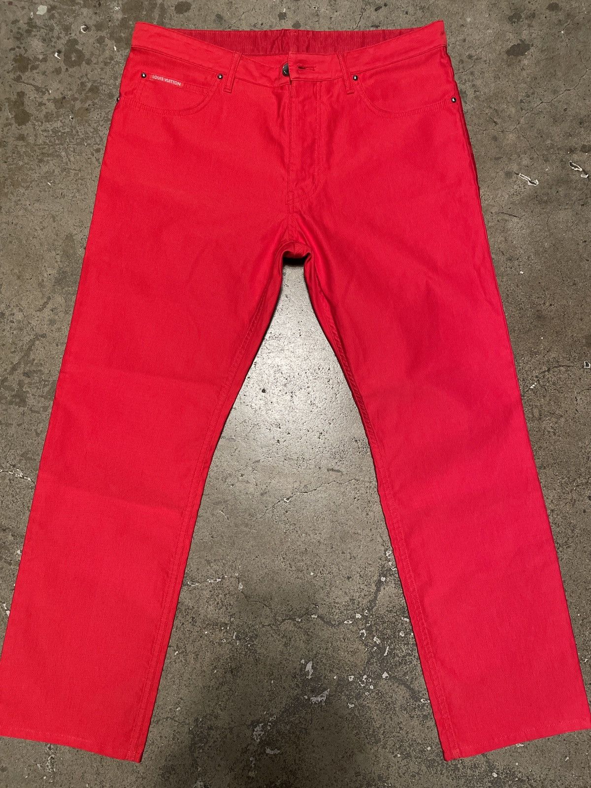 Louis Vuitton Red Louis Vuitton Pants | Grailed