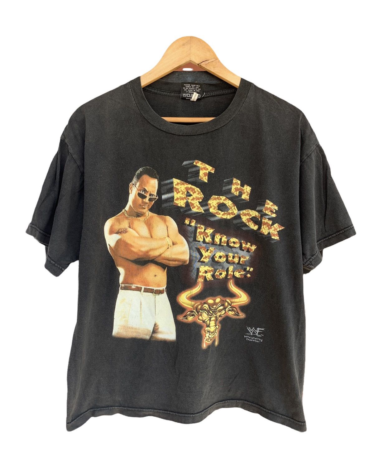 Vintage × Wwe Vintage Bootleg WWE The Rock Tshirt | Grailed