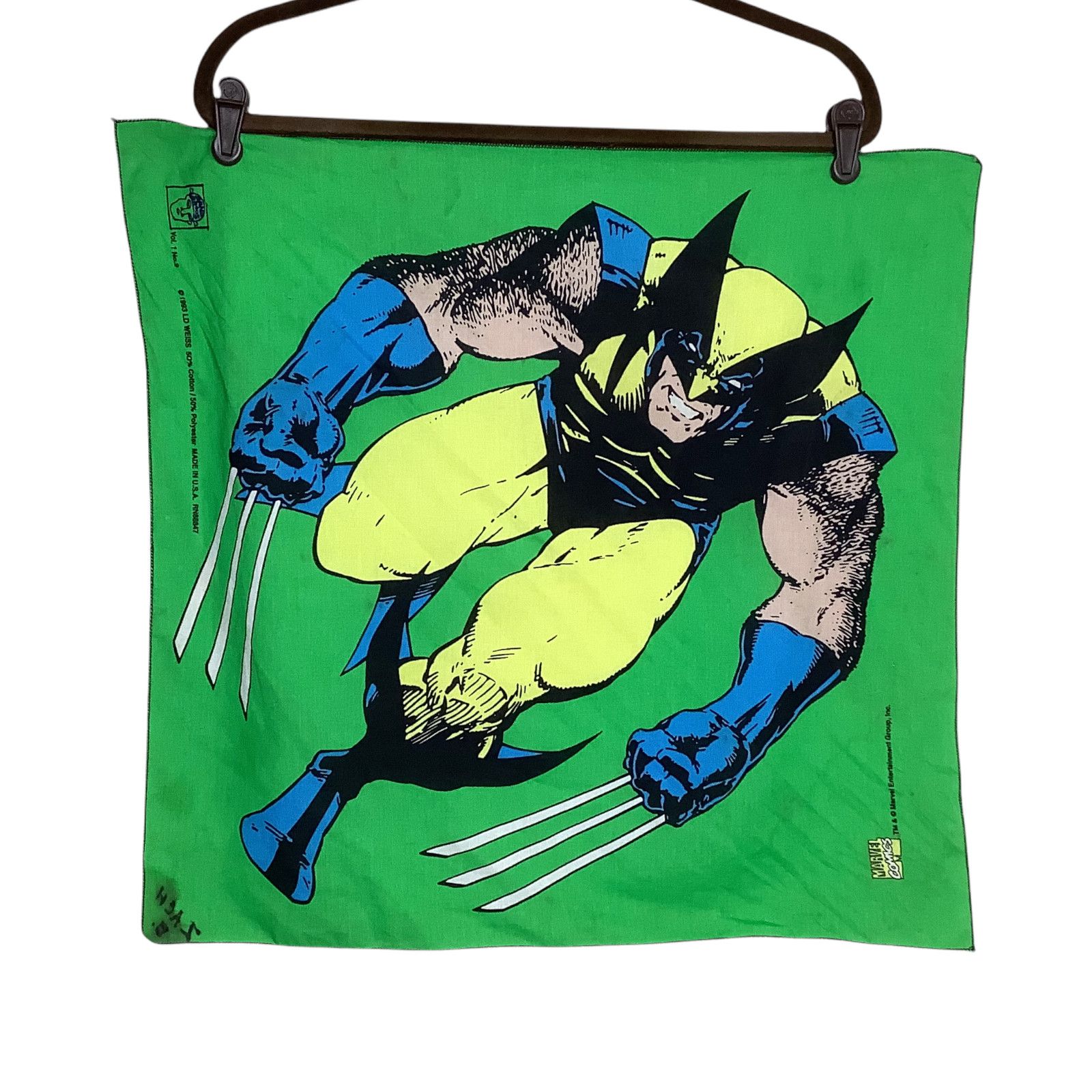 Vintage Vintage X Men Bandana 90s Bandaroos Wolverine Marvel Comics ...
