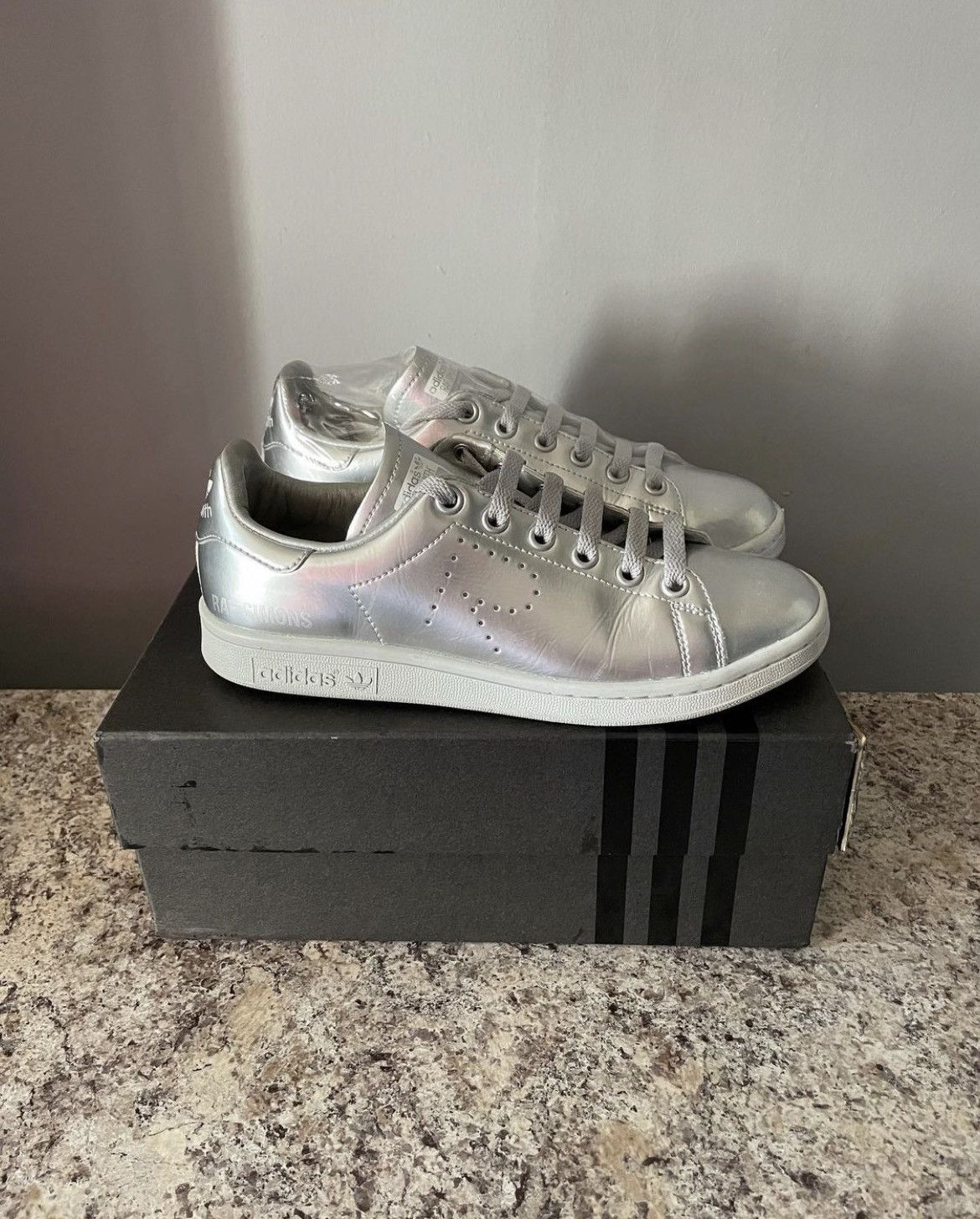 Adidas Raf Simons Adidas Stan Smith Silver Metallic | Grailed