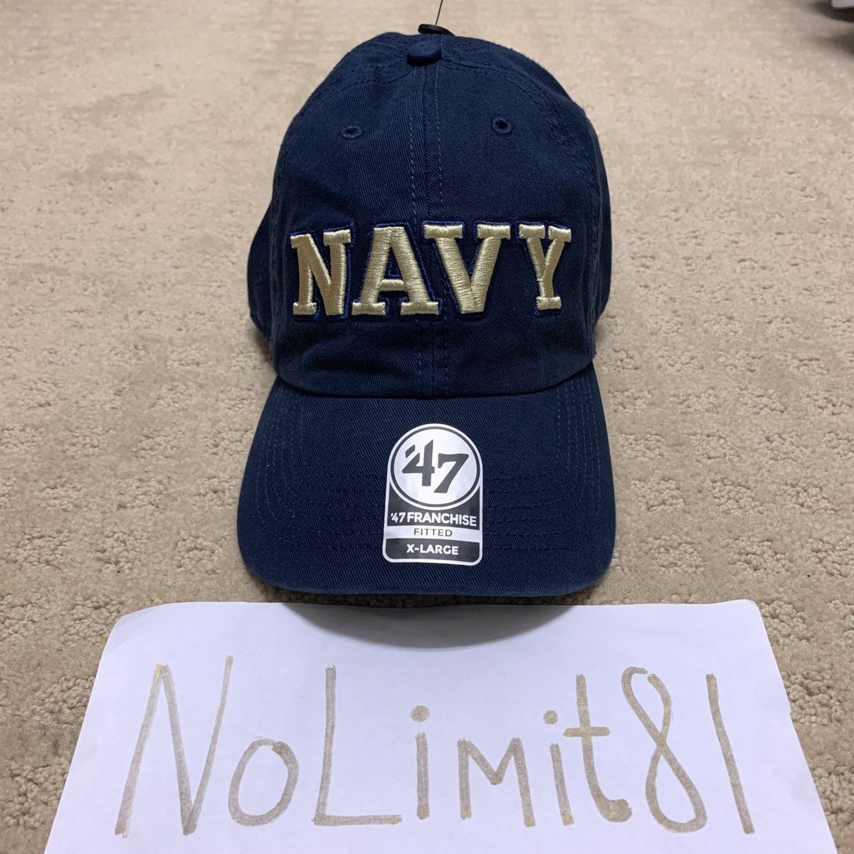 47 Brand New Naval Academy Navy Blue Fitted Cap Hat - Sz XL | Grailed