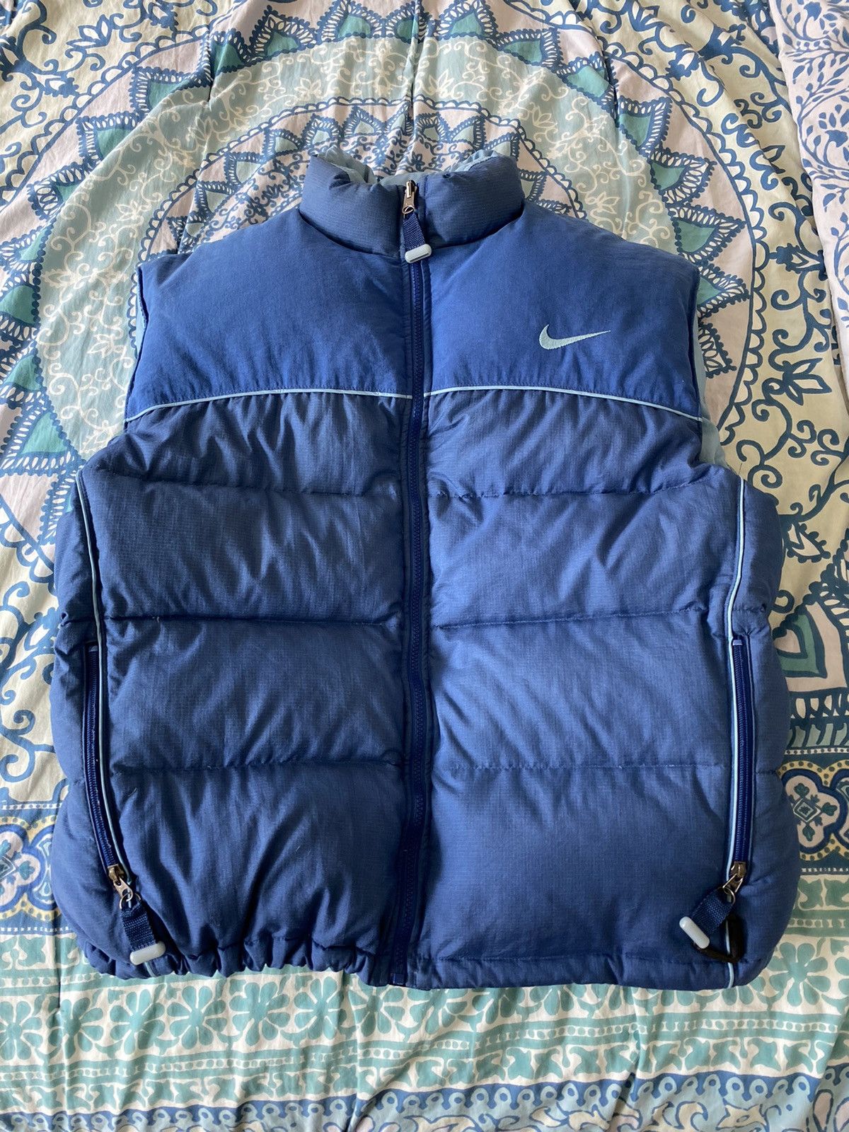 Nike Vintage Nike acg blue puffer vest | Grailed