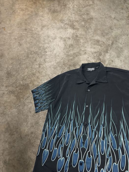 Made In Usa Vintage 2000s Flames Button Up Y2K Vibes Guy Fieri USA Made ...