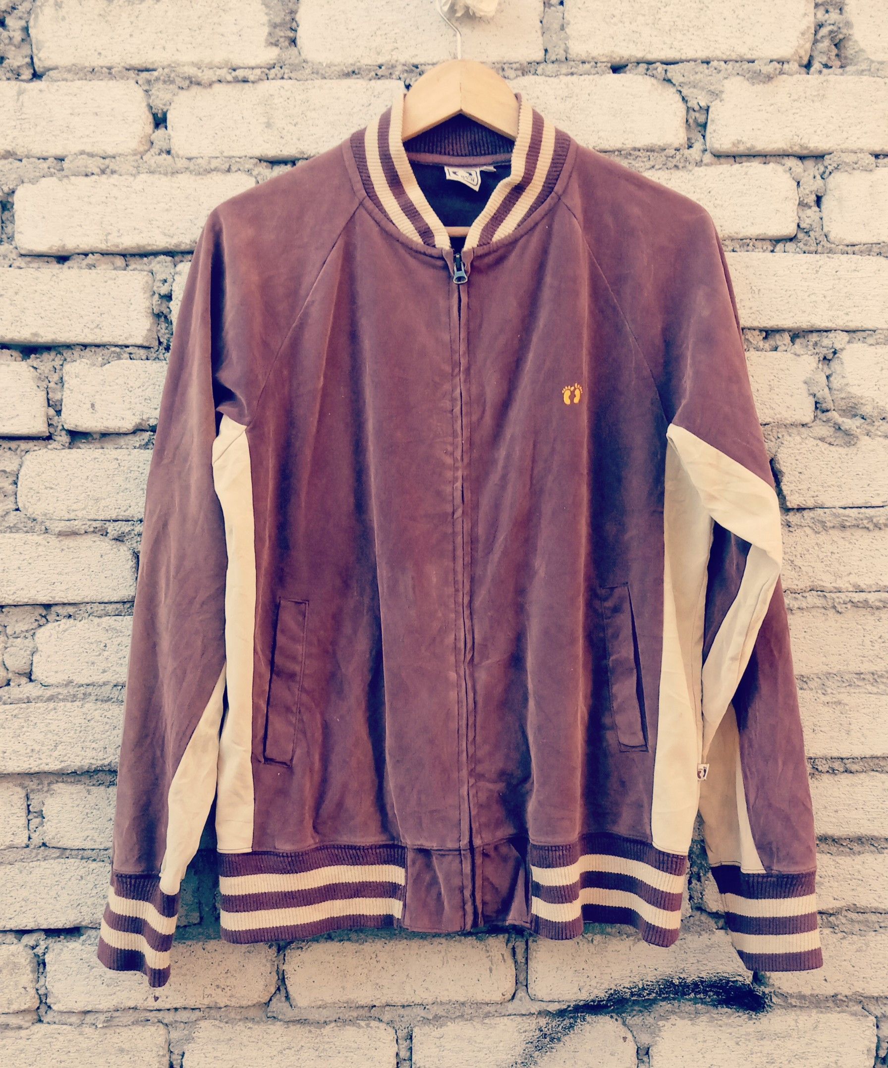 Hang Ten × Varsity Jacket × Vintage Vintage Hang Ten Velvet Varsity ...