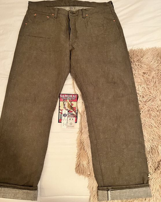 Samurai Jeans Samurai Jeans S0170GNX “Uguisu” 17oz Straight Tapered ...