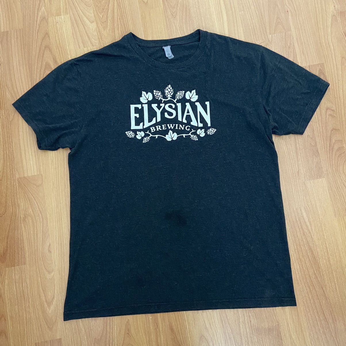 Streetwear Elysian Logo Black / Gray T-Shirt | Grailed