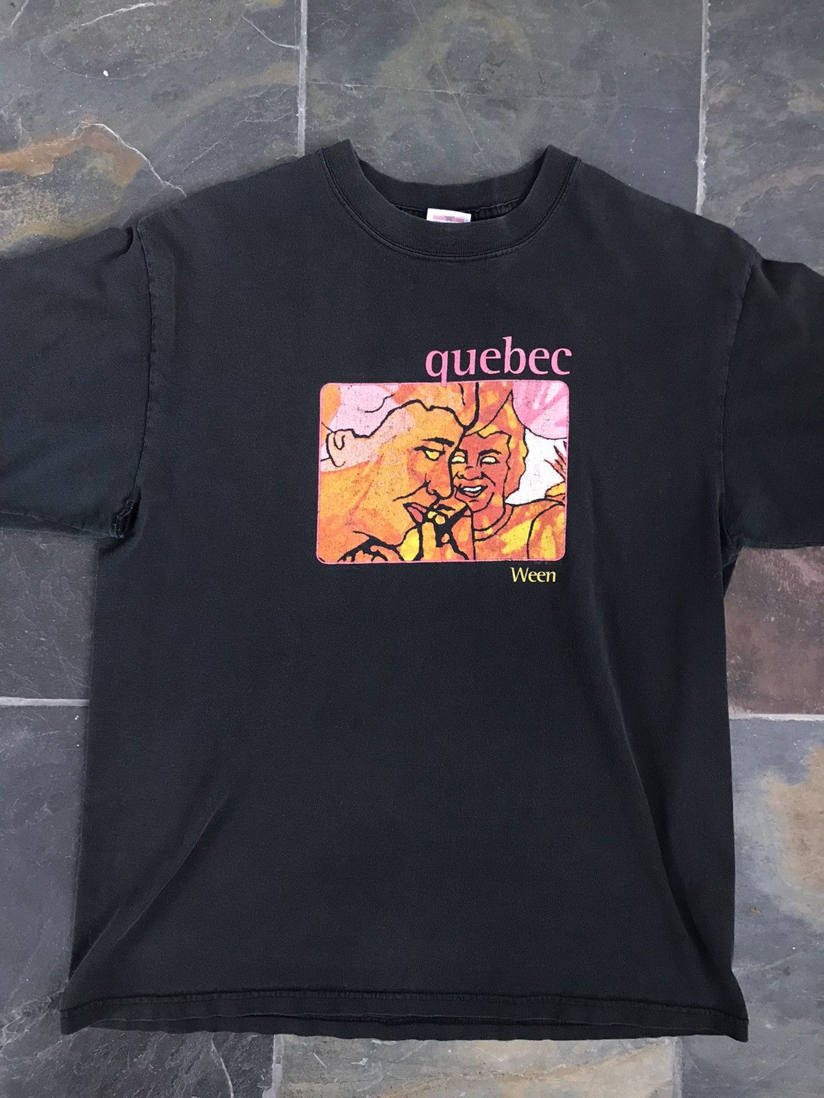 Anvil × Band Tees × Vintage Vintage Ween Quebec Tour Band T-Shirt 2003 Black Faded | Grailed